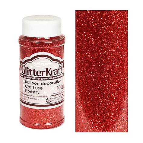 Oaktree Fine Glitter Crafting Powder Red One Size Diy At Bandq