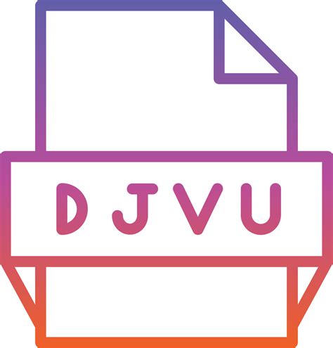 Djvu File Format Icon 15692642 Vector Art At Vecteezy
