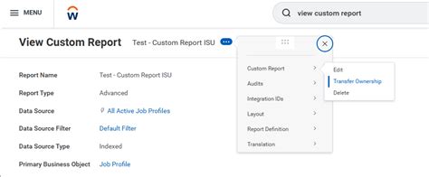 Configure A Workday Custom Reports Data Source One Model