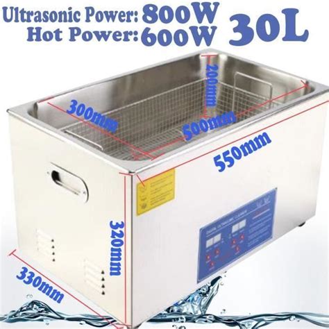 30L Nettoyeur à Ultrason Machine de Nettoyage Acier Inoxydable