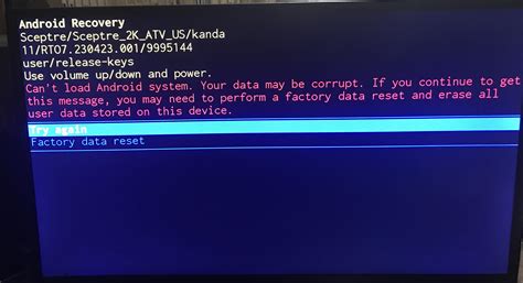 Android Tv Is Stuck On Recovery Screen Randroidtv