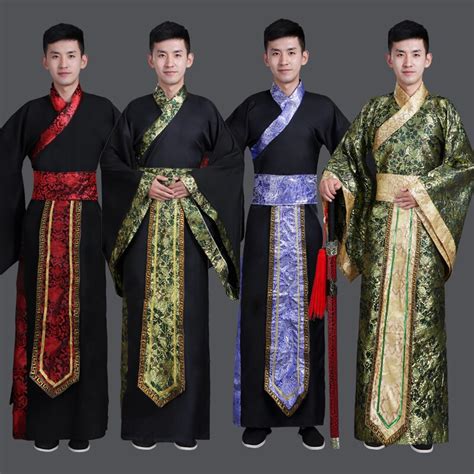 고대 중국 의상 남자 무대 공연 복장 왕조 남자 Hanfu 의상 새틴 가운 중국 전통 드레스 남자 Performance