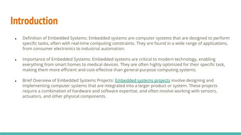 PPT Overview Of Embedded Systems Projects Examples PowerPoint