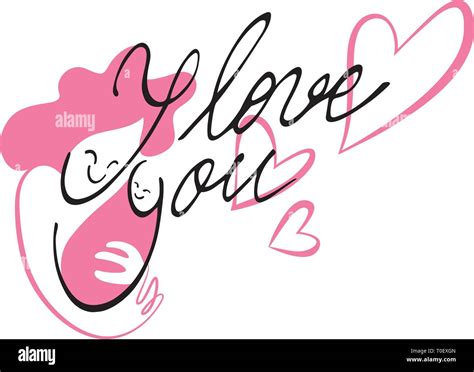 Handwriting And Illustration Combined Into One Cute Layout Stock Vector