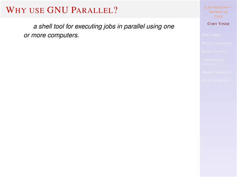 gnu parallel ppt