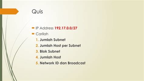 Pertemuan 4 Subnet Mask Jaringan Komputer Pptx