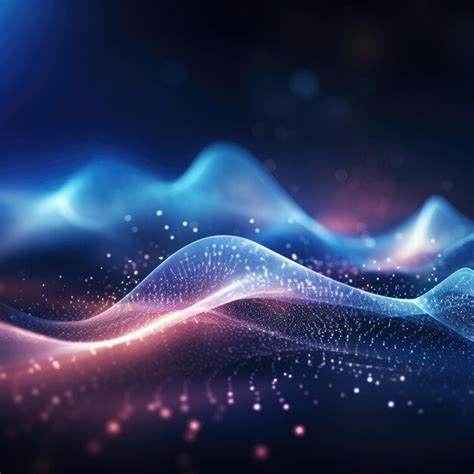 Premium Photo Abstract Waving Particle Technology Background Design Abstract Wave Moving Dots