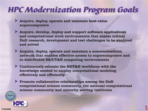 Ppt Dod High Performance Computing Science And Engineering