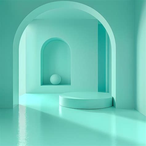 Premium Photo Cyan Background