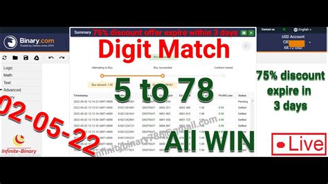 Digit Match Binary Live Binary BinaryBot Deriv