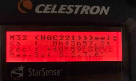 StarSense HC Shows Afterimage While Browsing Deep Sky Objects