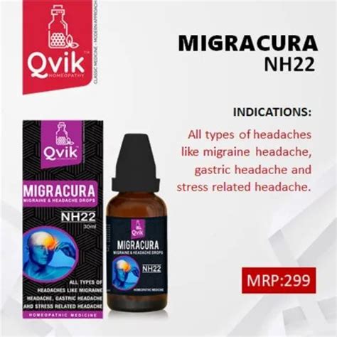 Migracura Migrane Pain Cure Drops At Rs 299piece Homoeopathic
