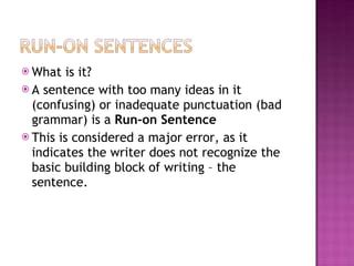 Run On Sentences PPT