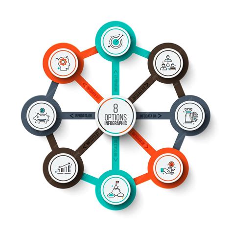 Premium Vector Business Data Visualization Abstract Elements Of Cycle Diagram With 8 Steps