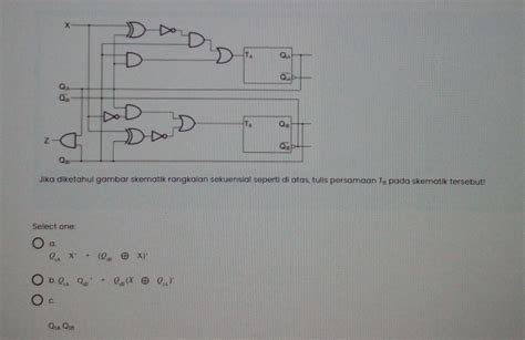 Solved Jika Diketahul Gambar Skematik Rangkaian Sekuensial Seperti Di