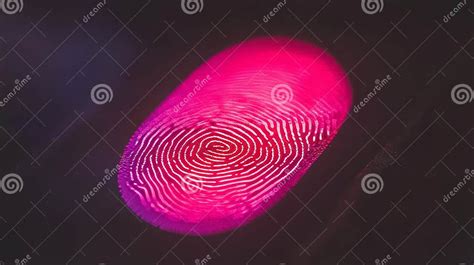 Cybersecurity And Biometric Identity Fingerprint Scan For Accessing