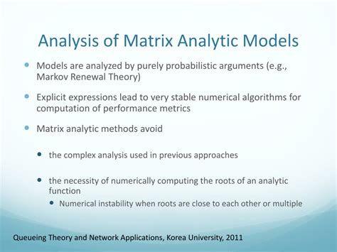 Ppt Matrix Analytic Methods Some Real Life Applications Powerpoint