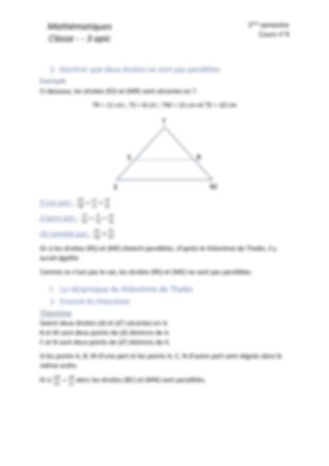 SOLUTION Math Matiques 3ac Th Or Me De Thal S Studypool