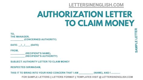 Authorization Letter To Claim Templates With Example Vrogue