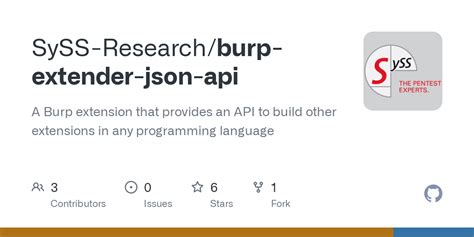 GitHub SySS Research Burp Extender Json Api A Burp Extension That Provides An API To Build