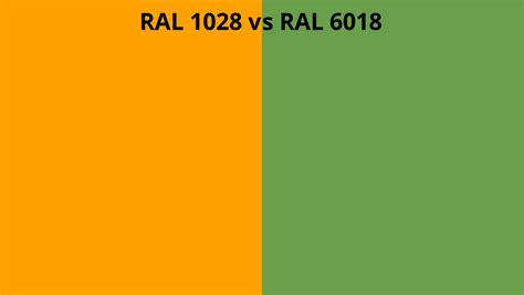 Ral 1028 Vs 6018 Ral Colour Chart Uk