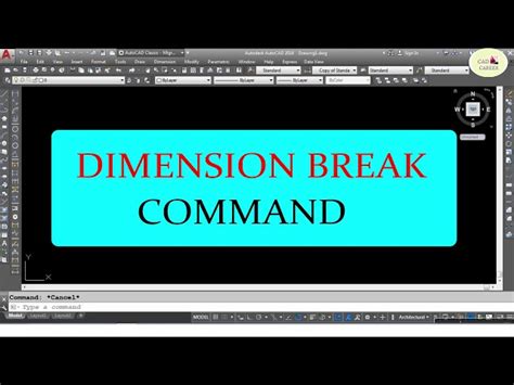 فیلم آموزشی دستور Dimension Break در اتوکد آموزش کامل دستور Dimbreak دستور منوی ابعاد
