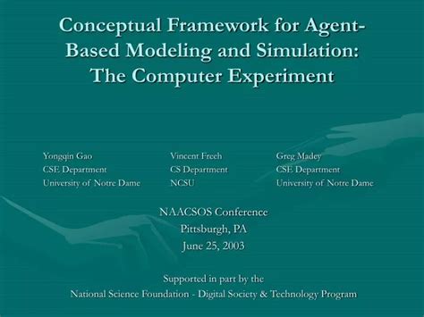 Ppt Conceptual Framework For Agent Based Modeling And Simulation The