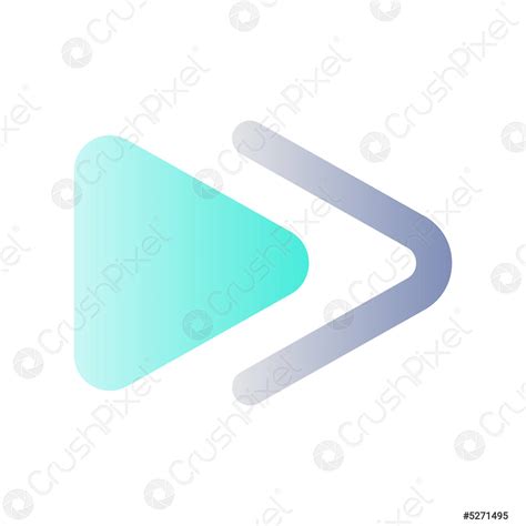 Fast Forward Button Flat Gradient Color Ui Icon Stock Vector 5271495
