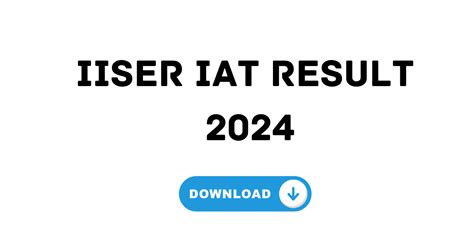 Iiser Iat Result 2024 25th June Check Scorecard And Merit List