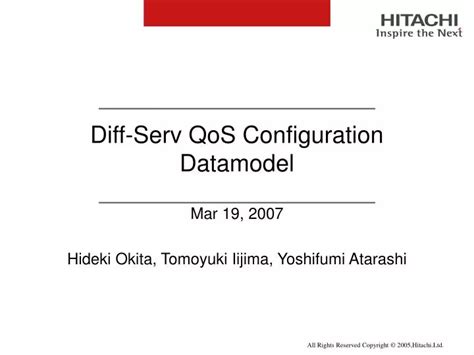 PPT Diff Serv QoS Configuration Datamodel PowerPoint Presentation