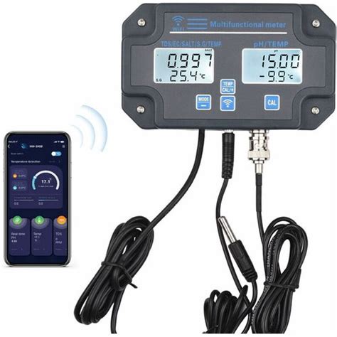 Testeur De Qualité De Leau Numérique Wifi Analyseur Deau 6 En 1 Mural