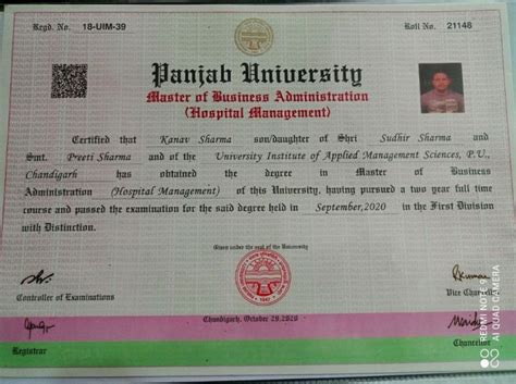 Panjab University Distance Education Courses Fees And Admission