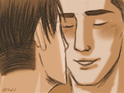 Eruri Cheek Kiss February By Valel Draws On Deviantart