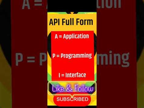API Full Form YouTube