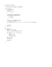 Point Cpp Include Iostream A Point With Integer Coordinates Struct