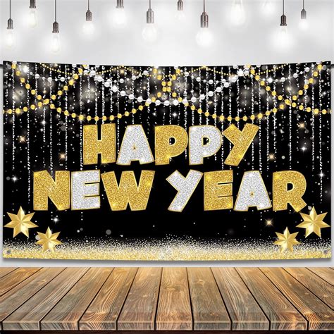 Amazon KatchOn Large Happy New Year Banner 72x44 Inch New