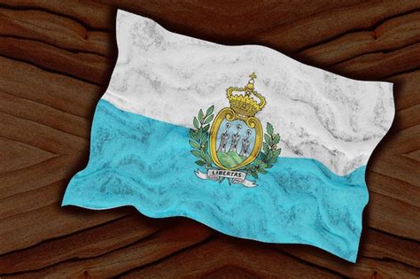 Bandera Nacional De San Marino Fondo Con Bandera De San Marino Foto