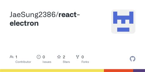 GitHub JaeSung React Electron