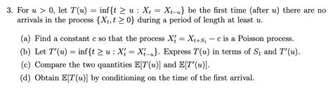 solved let {xt t 0} be a poisson process with rate 1 1