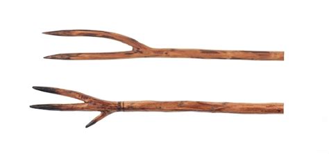 Premium Photo Sharp Hunting Wooden Stick Isolated On White Background