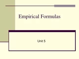 PPT Calculating Empirical Formulas PowerPoint Presentation Free Download ID