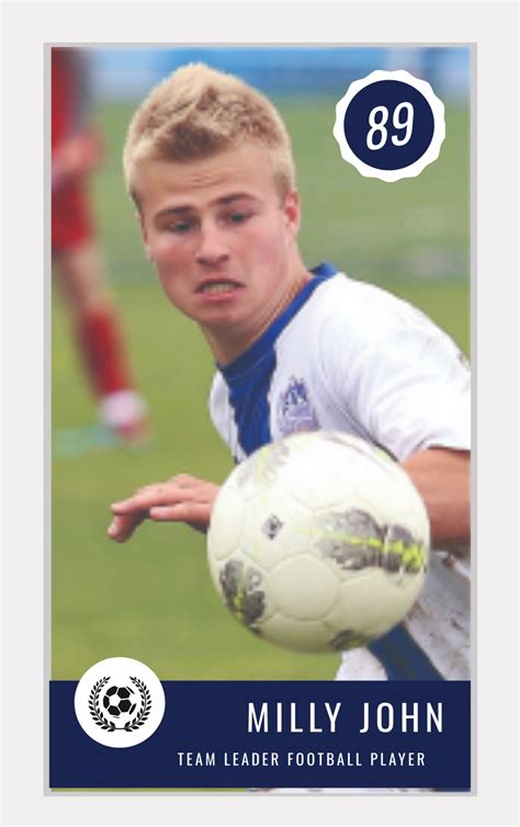 Free Football Team Trading Card Template To Edit Online