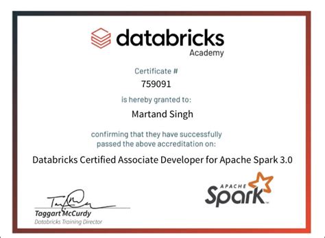 Martand Singh On Linkedin Finally Passed The Databricks Apache Spark