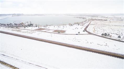 Premium Photo Aerial View Of Cherry Creek State Park In The Winter