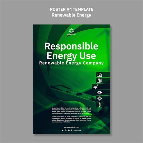 Modelo De Energia Renovável De Design Plano Psd Grátis