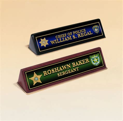 Full Color Desk Name Plate Chiefmart Copbay Copsarecool