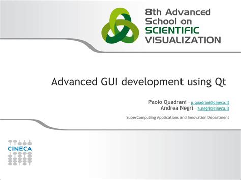 Pdf Advanced Gui Development Using Qt Cineca · • For Desktop Mobile And Embedded