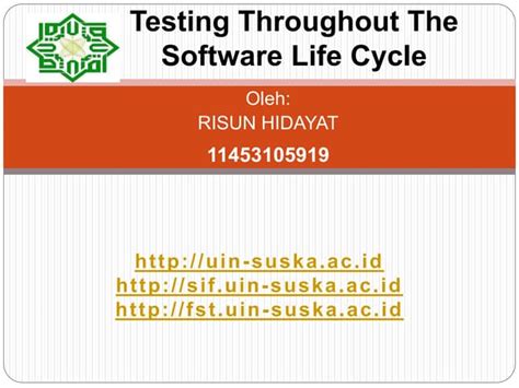 Testing Throughout The Software Life Cycle 2 Ppt
