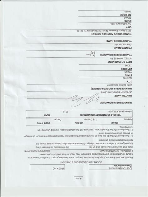 718 Odometer Reading Pdf