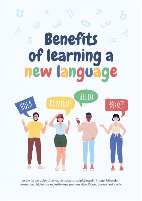 Premium Vector Benefits Of Learning New Language Flat Vector Banner